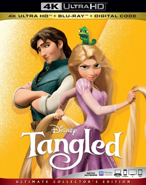 Tangled [Includes Digital Copy] [4K Ultra HD Blu-ray/Blu-ray] by Mandy Moore | 4K Ultra HD ...