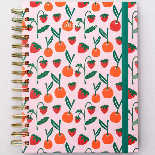 2025-2026 17 Month Medium Planner, Cherries and Strawberries by ban.do ...
