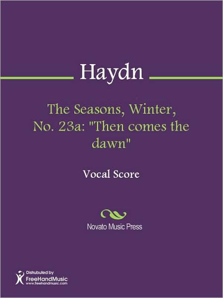 The Seasons, Winter, No. 23a: "Then comes the dawn" by Franz Joseph ...