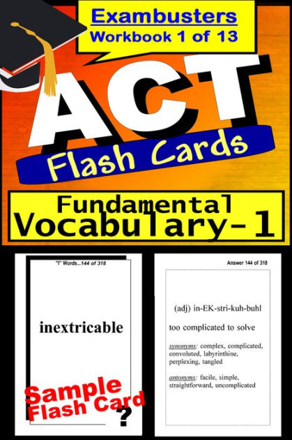 ACT Test Fundamental Vocabulary--ACT Flashcards--ACT Prep Exam Workbook ...
