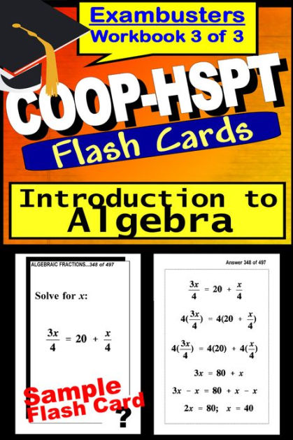 COOP-HSPT Study Guide Algebra Review--COOP Math Flashcards--COOP-HSPT ...