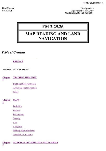 Map Reading and Land Navigation FM 3-25.26 by United States Army ... Map Reading and Land Navigation FM 3-25.26 by United States Army ...
