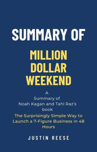 Summary Of Million Dollar Weekend By Noah Kagan And Tahl Raz The