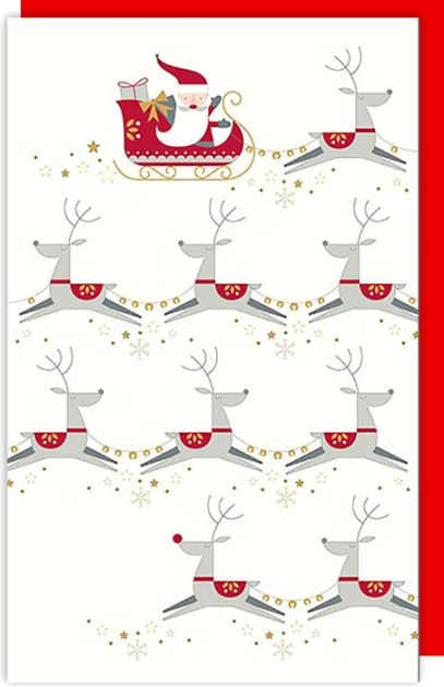 Holiday Boxed Cards Santa and Reindeer (8 cards) by NOTES & QUERIES ...