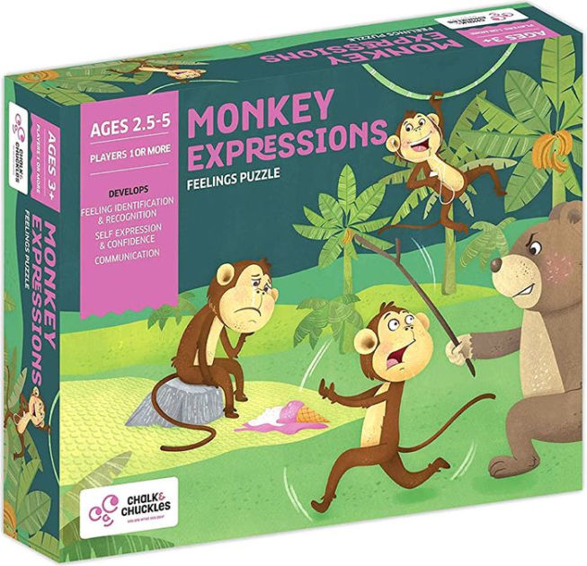 Monkey Expressions Magnetic Puzzle by Chalk n Chuckles | Barnes & Noble®