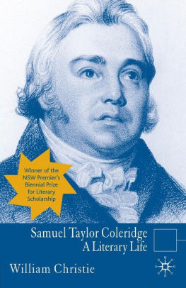 Samuel Taylor Coleridge: A Literary Life by W. Christie, Paperback ...