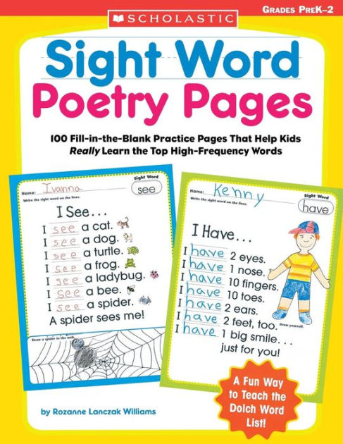 Sight Word Poetry Pages: 100 Fill-in-the-Blank Practice Pages That Help ...