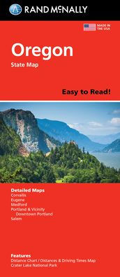 Oregon State Map Easy to Read by Rand McNally, Other Format | Barnes ...
