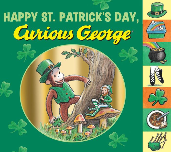 Happy St. Patrick's Day, Curious George Tabbed Board Book by H. A. Rey ...