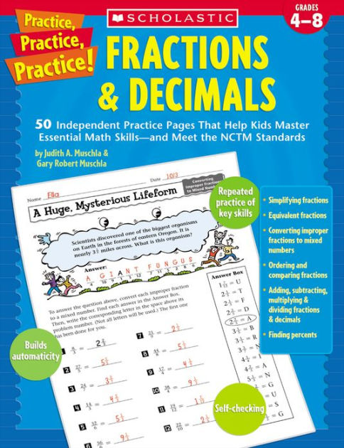 Practice, Practice, Practice! Fractions & Decimals: 50 Independent ...