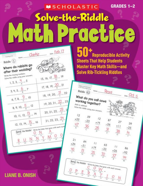Solve-the-Riddle Math Practice: 50+ Reproducible Activity Sheets That ...