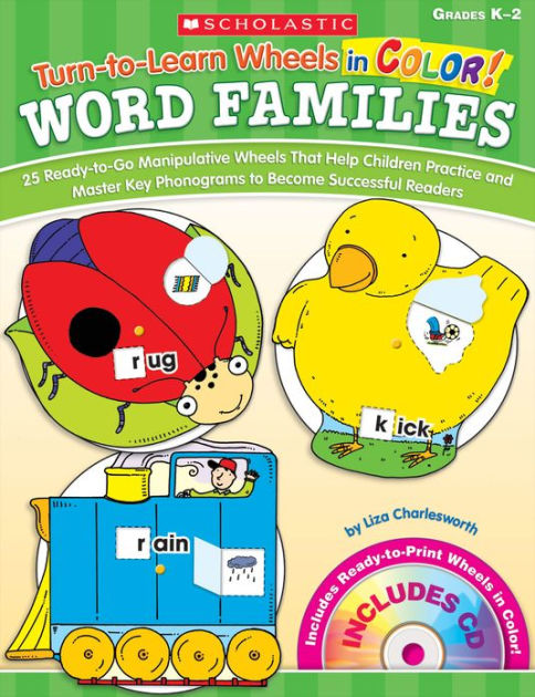 Turn-to-Learn Wheels in Color: Word Families: 25 Ready-to-Go ...