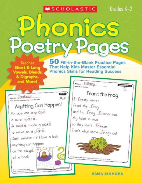 Phonics Poetry Pages: 50 Fill-in-the-Blank Practice Pages That Help ...
