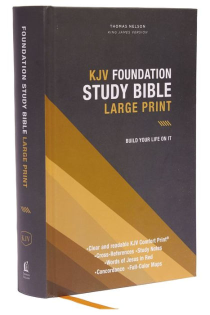 KJV, Foundation Study Bible, Large Print, Hardcover, Red Letter, Thumb Indexed, Comfort Print ...