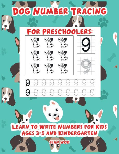 Dog Number Tracing for Preschoolers: Learn to Write Numbers for Kids ...