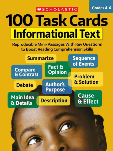 100 Task Cards: Informational Text: Reproducible Mini-Passages With Key ...