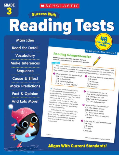 Scholastic Success with Reading Tests Grade 3 Workbook by Scholastic ...