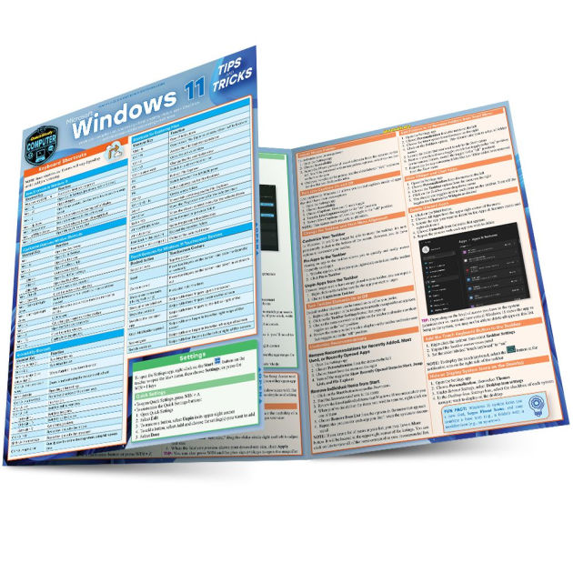 Microsoft Windows 11 - Tips & Tricks: QuickStudy Laminated Computer Reference Guide by Katie ...