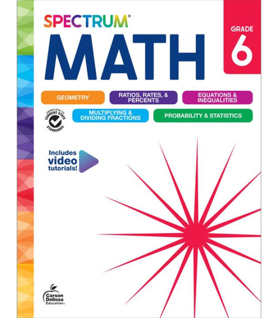 Spectrum Math Workbook, Grade 6 by Spectrum, Carson Dellosa Education ...