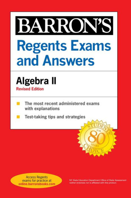 Regents Exams and Answers: Algebra II Revised Edition by Barron's ...