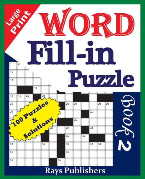 Large Print Word Fill-in Puzzle book 2 by Jaja Media, Rays Publishers ...