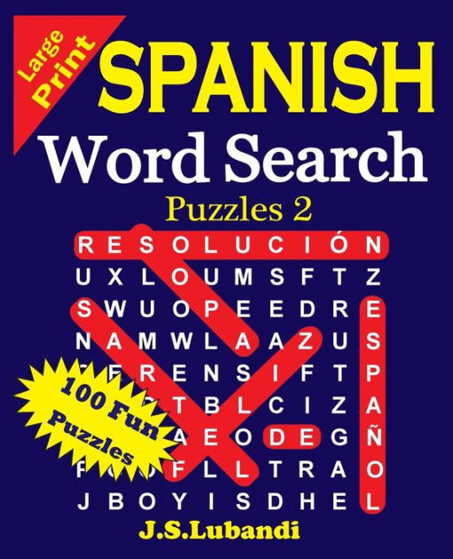 Large Print Spanish Word Search Puzzles 2 by J S Lubandi, Paperback ...