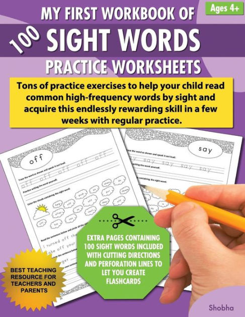 My First Workbook of 100 Sight Words Practice Worksheets: Reproducible ...