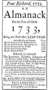 Poor Richard's Almanack for 1733 by Benjamin Franklin, Paperback ...