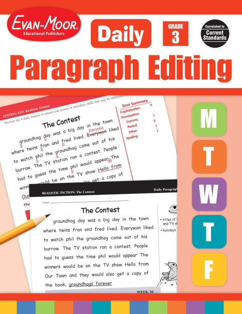Daily Paragraph Editing, Grade 3 Teacher Edition by Evan-Moor ...