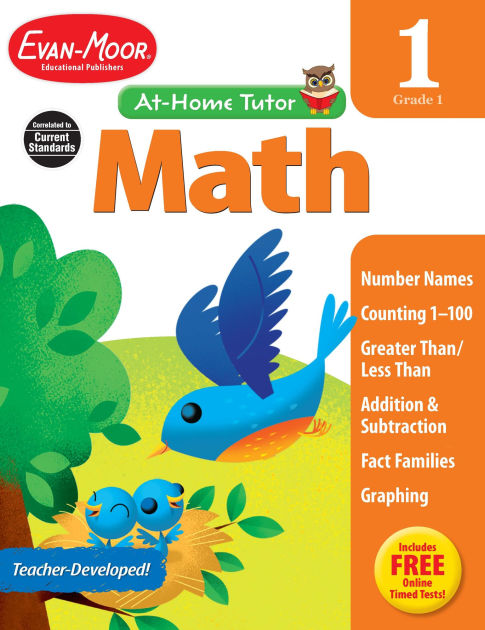 Math Skills, Grade 1 Workbook: At-Home Tutor, Addition, Subtraction ...