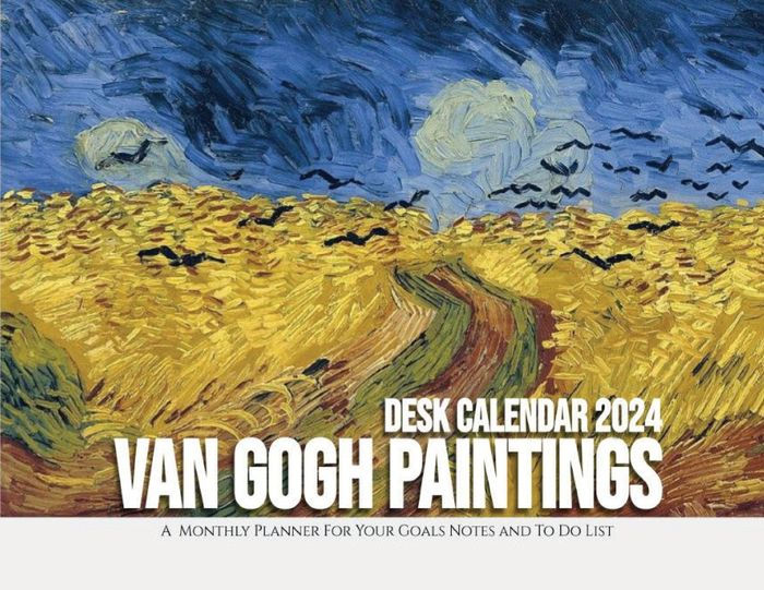Van Gogh Paintings Desk Calendar 2024: A Monthly Planner For Your Goals ...
