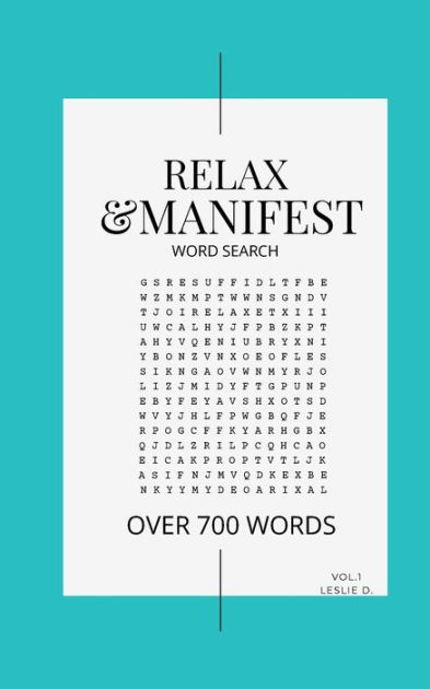 Relax and Manifest Word Search by Leslie Davidson, Paperback | Barnes ...