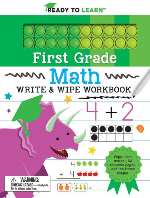 Ready to Learn: First Grade Math Write & Wipe Workbook with Popper by ...