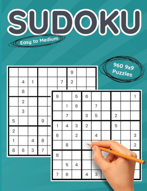 Sudoku, Easy to Medium, 9x9: 960 9x9 Puzzles to Solve, Great for Kids ...