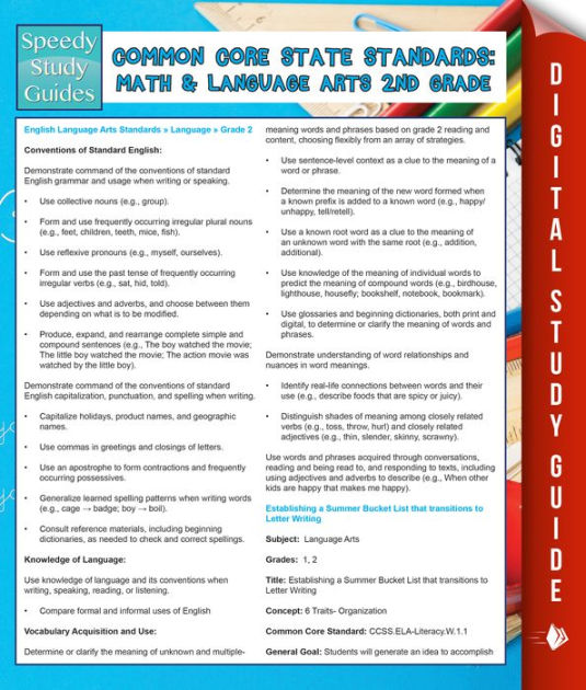Common Core State Standards: Math And Language Arts 2nd Grade: (Speedy ...