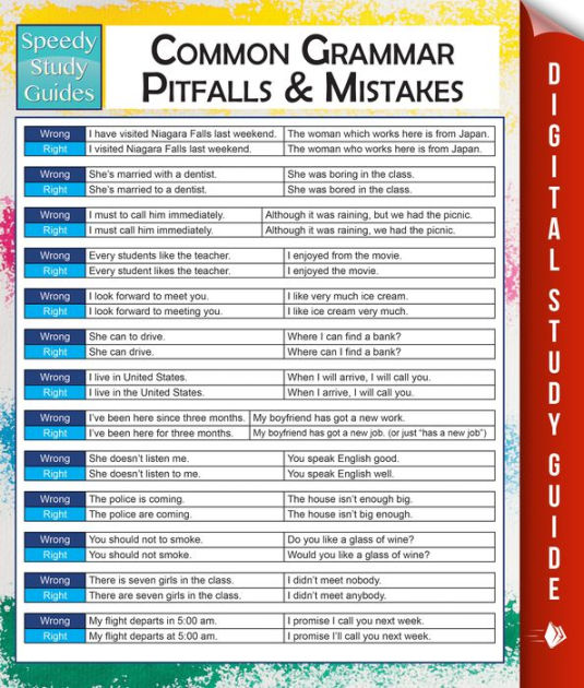 Common Grammar Pitfalls And Mistakes (Speedy Study Guides) by Speedy ... Common Grammar Pitfalls And Mistakes (Speedy Study Guides) by Speedy ...