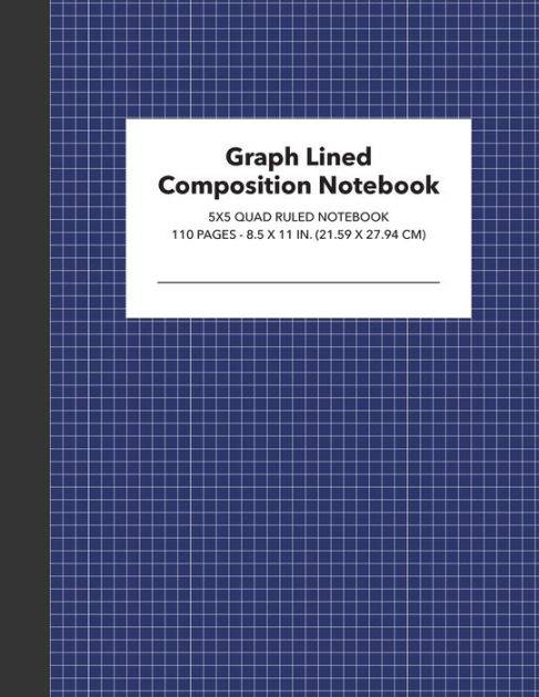 Graph Lined Composition Notebook - 5x5 Quad Ruled Notebook: Grid ...