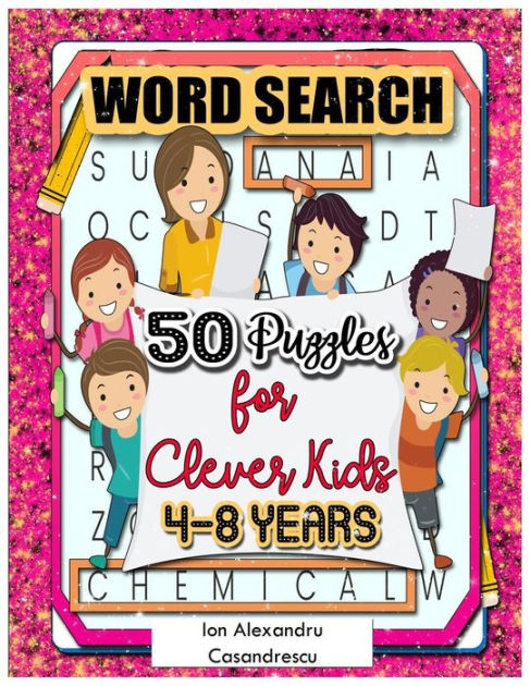 50 Word Search Puzzles 4-8 Years for Clever Kids: Word Search for Kids ...
