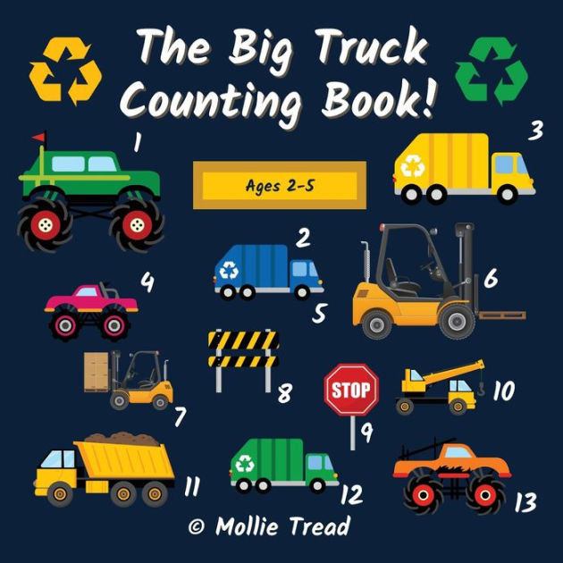 The Big Truck Counting Book!: A Fun Activity Book For Boys Aged 2-5 ...