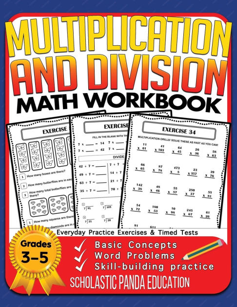 Multiplication and Division Math Workbook for 3rd 4th 5th Grades: Basic ...