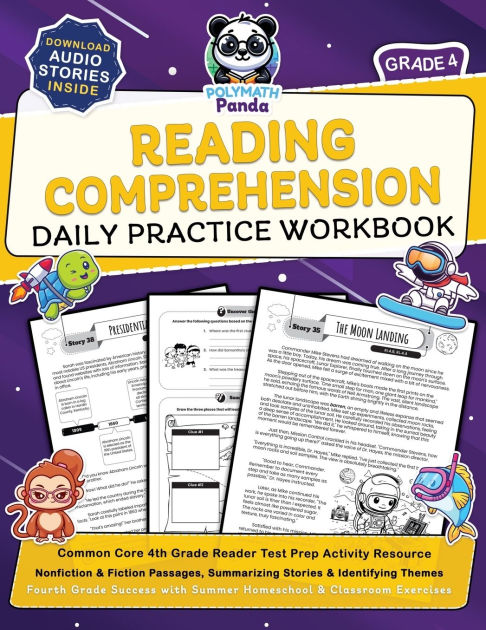 Reading Comprehension Grade 4 Daily Practice Workbook: Common Core 4th ...