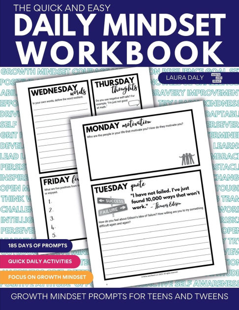 The Quick and Easy Daily Mindset Workbook: Growth Mindset Prompts for ...