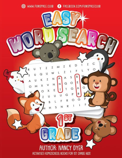 Easy Word Search 1st Grade: Activities Homeschool Books for 1st Grade ...