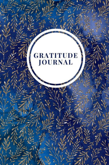 Blue Gratitude Journal with Gold Seaweed by Maya Necalli, Paperback ...