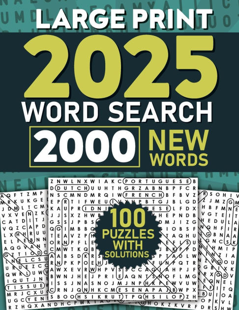 2025 Word Search for Adults Large Print, 2000 Words: Word Search Puzzle ...