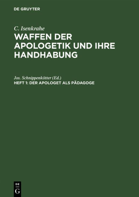 Der Apologet als P dagoge by Jos. Schnippenk tter, Hardcover | Barnes ...