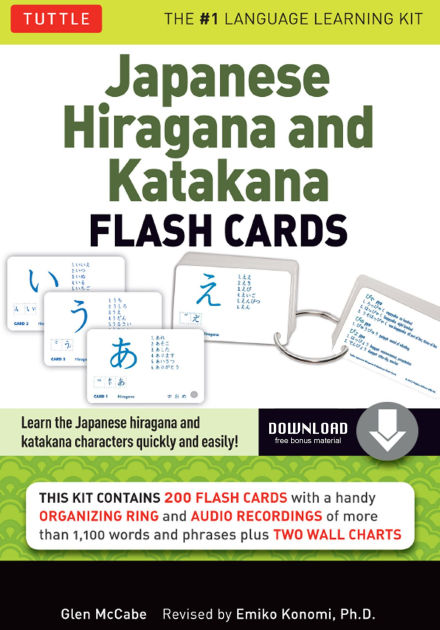 Japanese Hiragana and Katakana Flash Cards Kit: Learn the Two Japanese ...