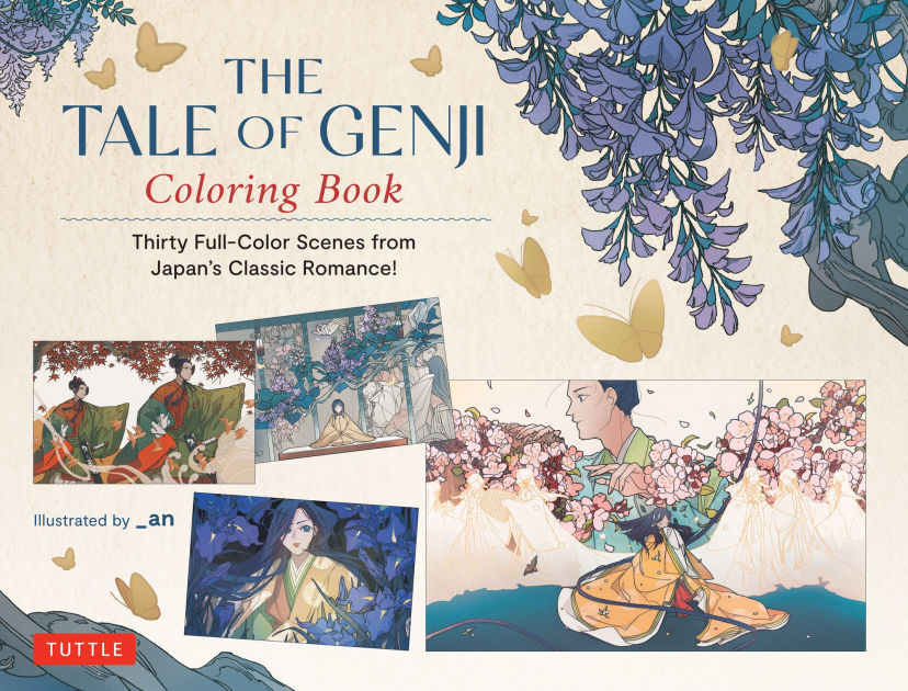 The Tale of Genji Coloring Book: Thirty Full-Color Scenes from Japan's ...