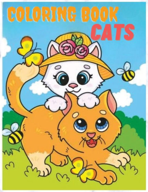 Cats Coloring Book for Kids: Fun And Easy Coloring Pages in Cute Style ...