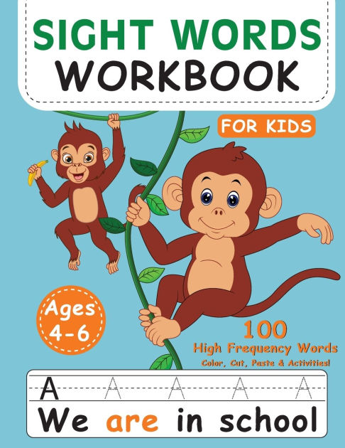 Sight Words Book for Kids 4-6: Activity Book for Toddlers, Alphabet ...